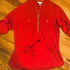 Calvin Klein | Tops | Hp Calvin Klein Ladies Red Top | Poshmark